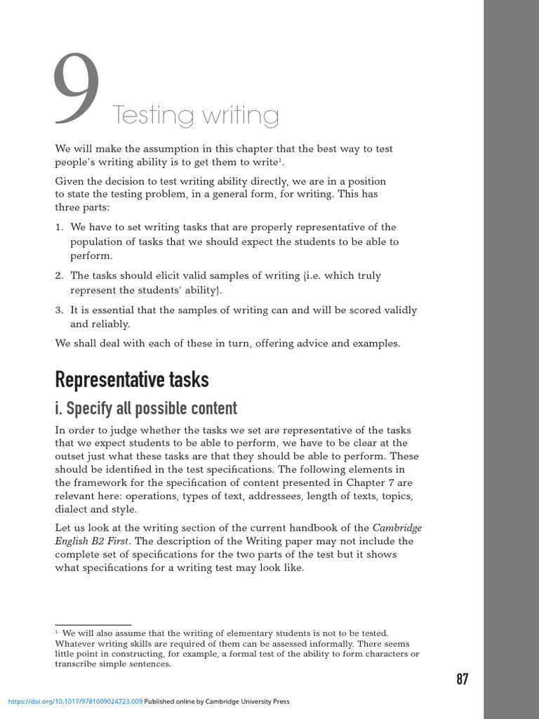 WK 7 - Designing Test Items For Writing Skills | PDF