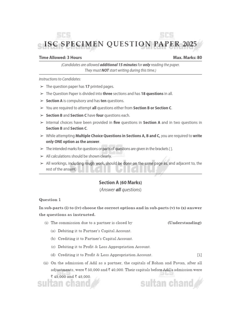 An Aid To Accountancy ISC-XII (18!9!2025) | PDF