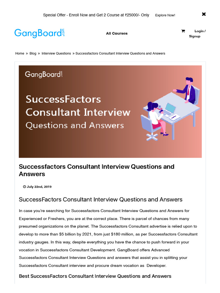 Top 150 Successfactors Consultant Interview Questions and Answers 2021 UPDATED PDF | PDF