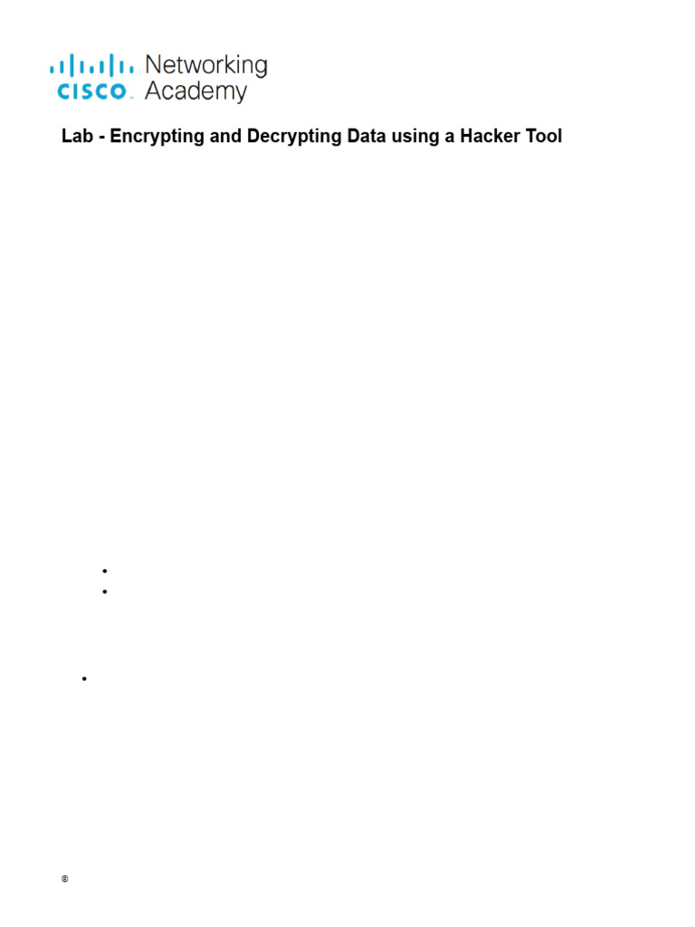 Tabarina 5 Lab Encrypting And Decrypting Data Using A Hacker Tool Pdf