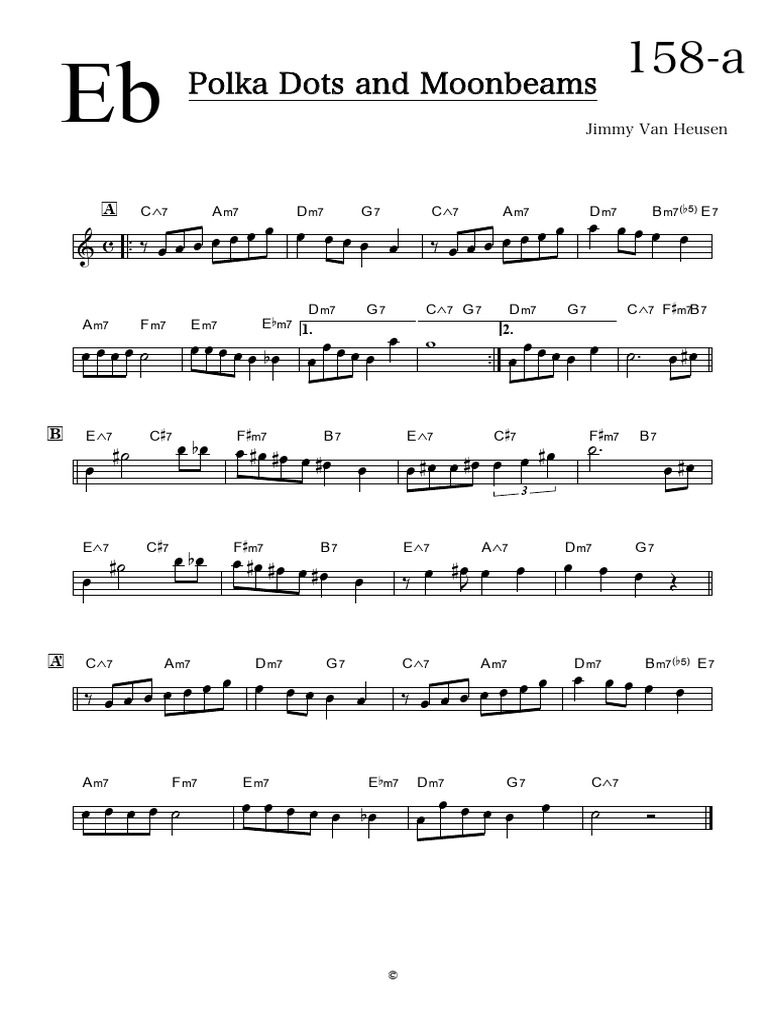 Polka Dots and Moonbeams Eb Eb-1 | PDF