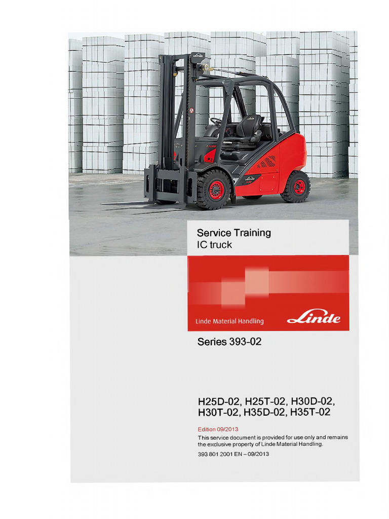 Linde 393 Cpyc Werkplaatshandboek | PDF