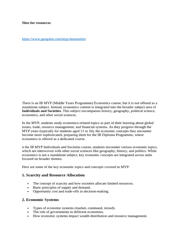 IB MYP Helpful Notes | PDF