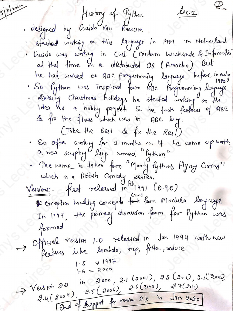 History of Python | PDF