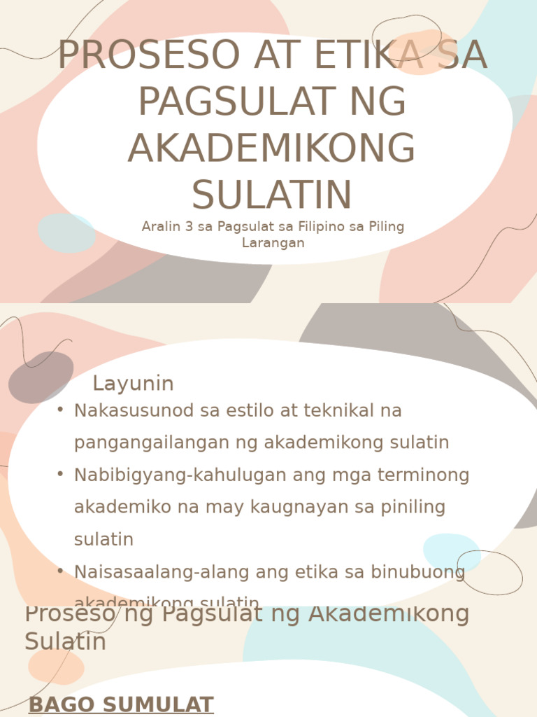 Handout Sa PFPL Akademik Yunit 3 - Etika Sa Pagsulat NG Akademikong Sulatin | PDF