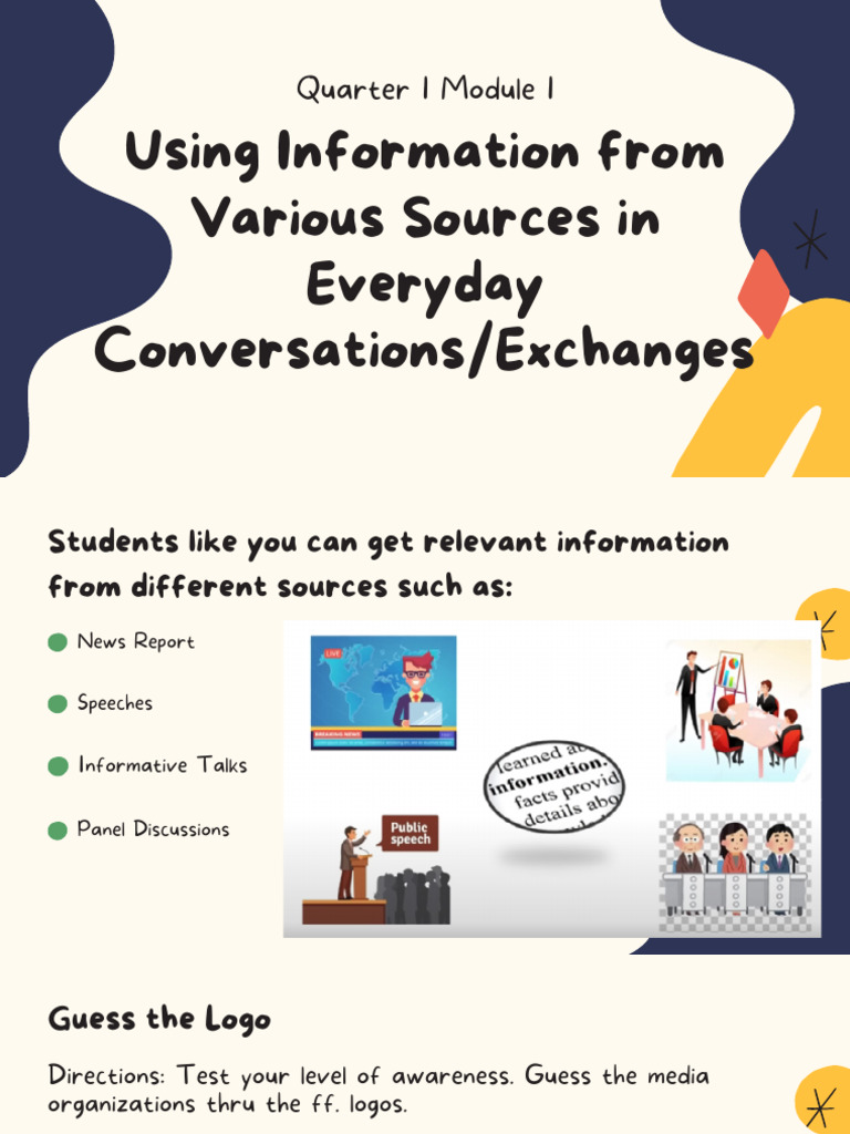 q1m1 Using Information From Various Sources | PDF