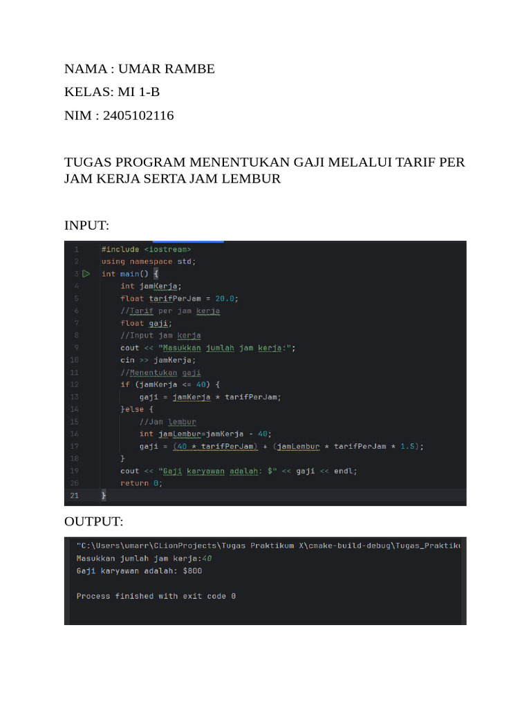 Tugas Praktikum 4 Program Menentukan Kategori Usia | PDF