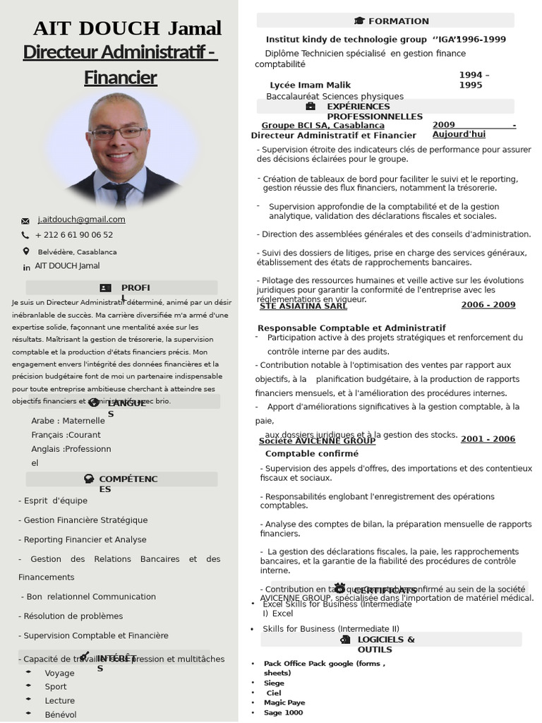 CV Jamal Ait Douch - Daf | PDF