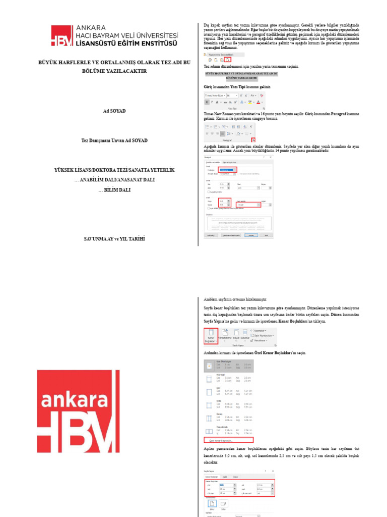 Tez Yazim Kullanma Kilavuzu | PDF