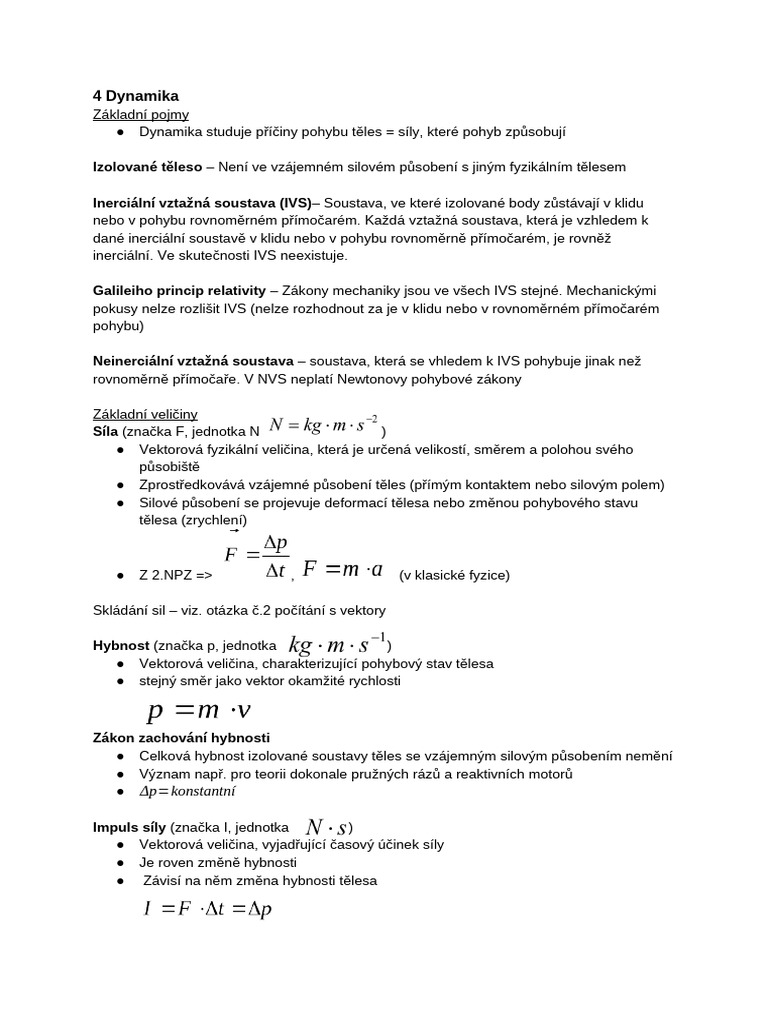 4 Dynamika | PDF