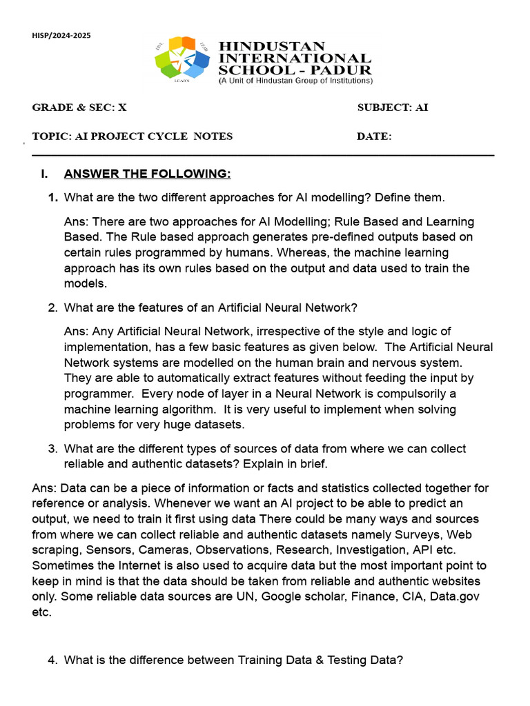 GR 10 - AI Project Cycle | PDF