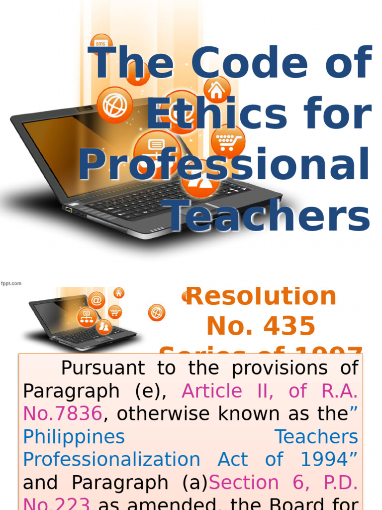 The Code of Ethics For Professional Teachers | PDF | Teachers | Justice