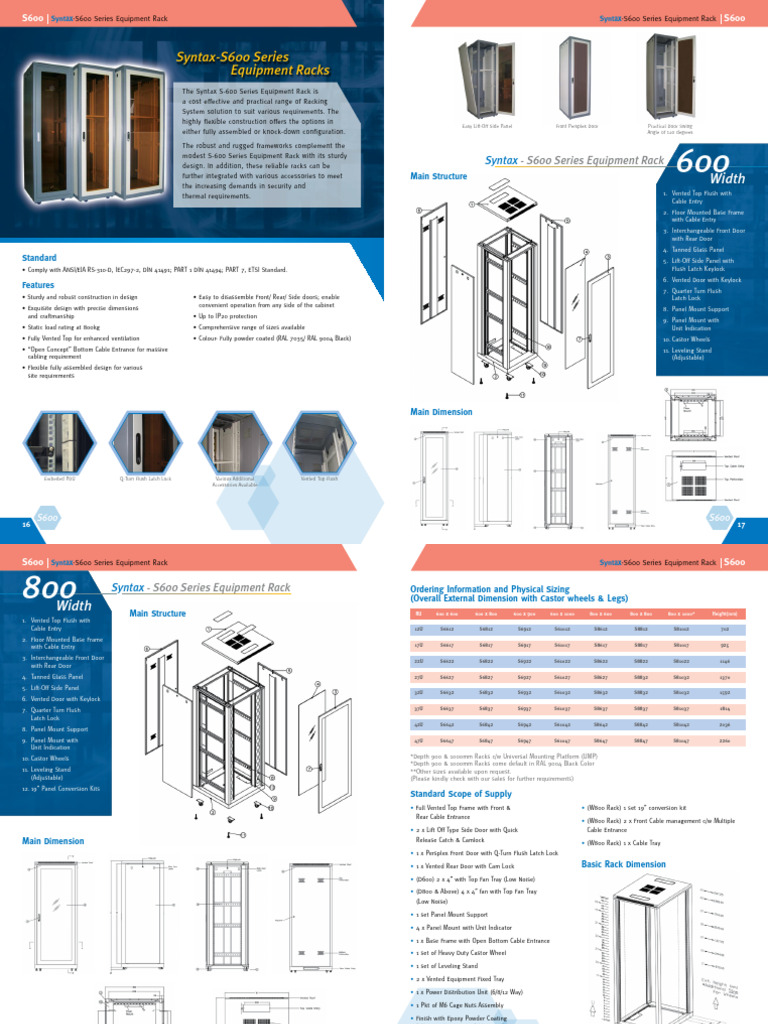 04 Syntax - S600 Series Rack | PDF