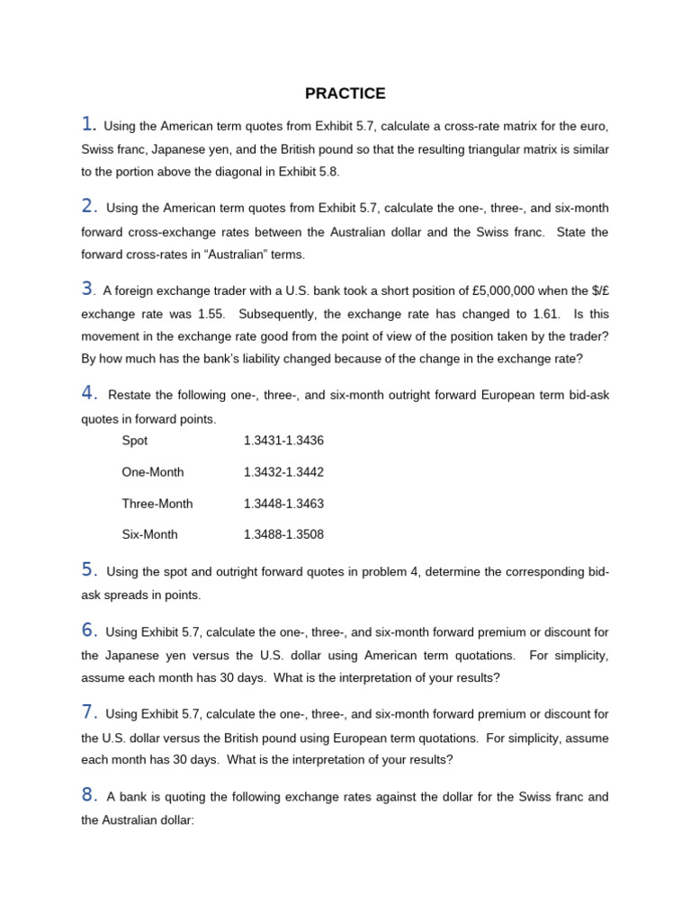 IBF301 - Chapter 05 - Problem-Solving Exercises | PDF