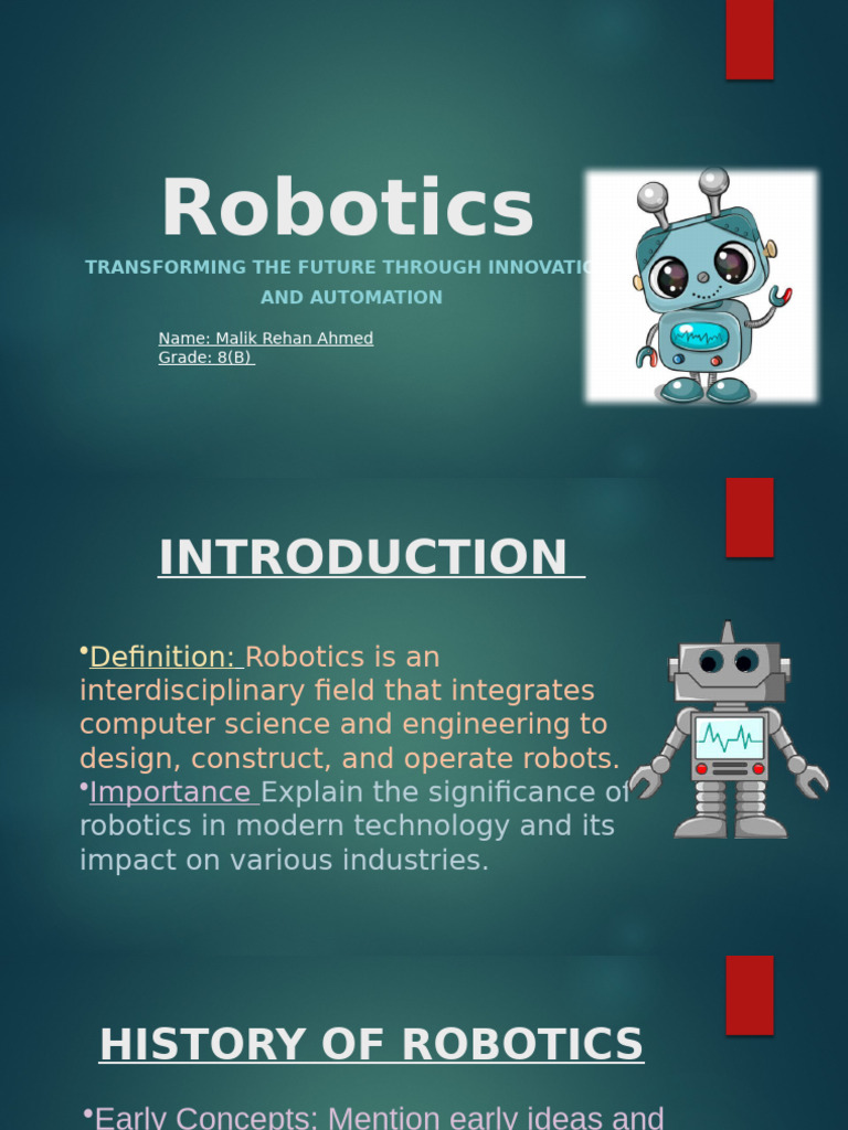 Chapter # 2 Robotics Assignment 3 | PDF