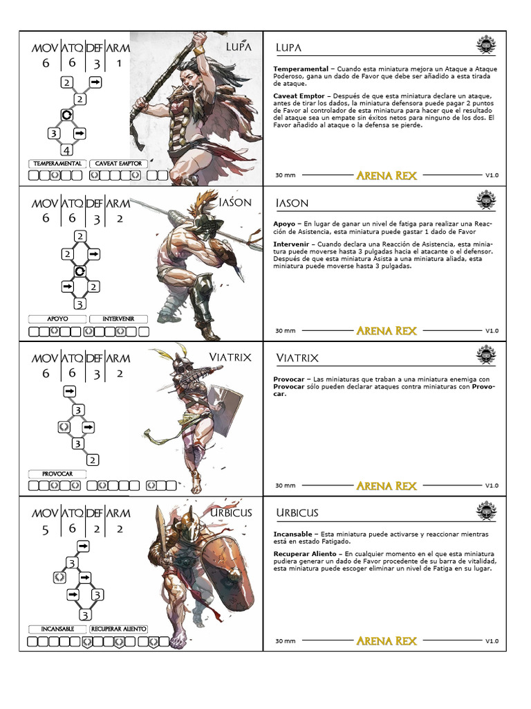 Arena Rex Cards V1 - 10ES Print | PDF