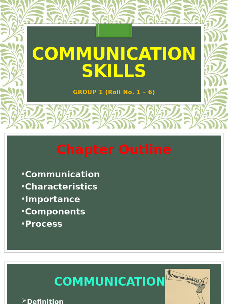 Communication Skills | PDF