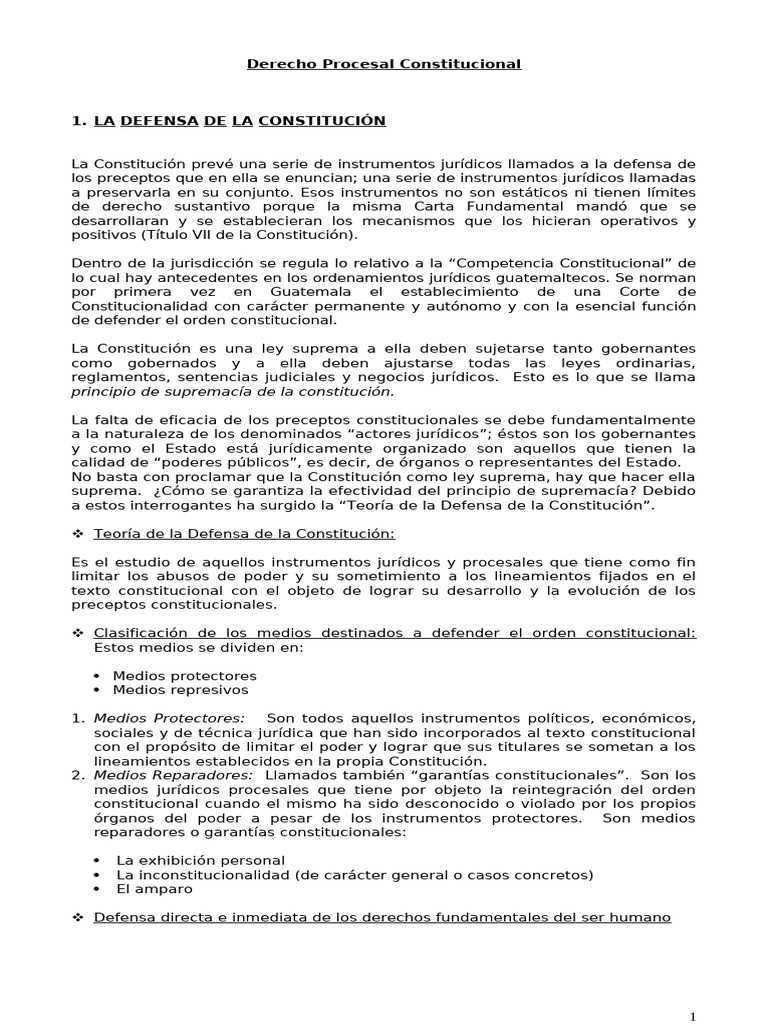 Derecho Procesal Constitucional | PDF