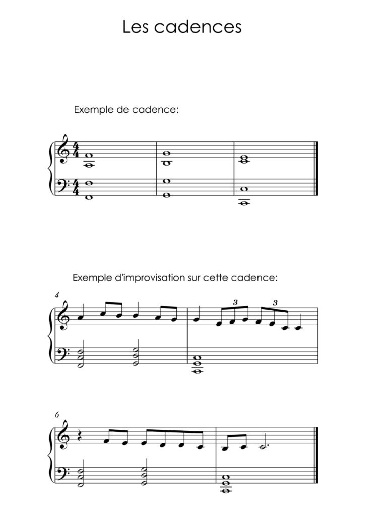 1 Les Cadences | PDF