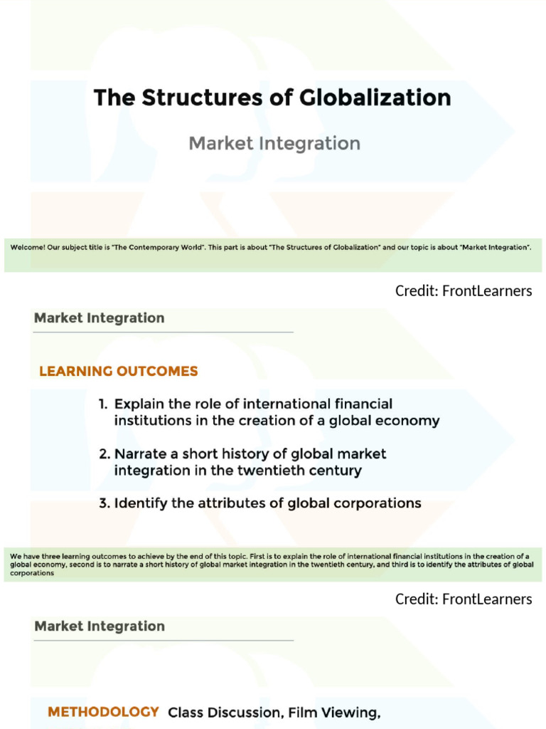 CHAPTER 3 - Structures of Globalization (Market Integration) | PDF