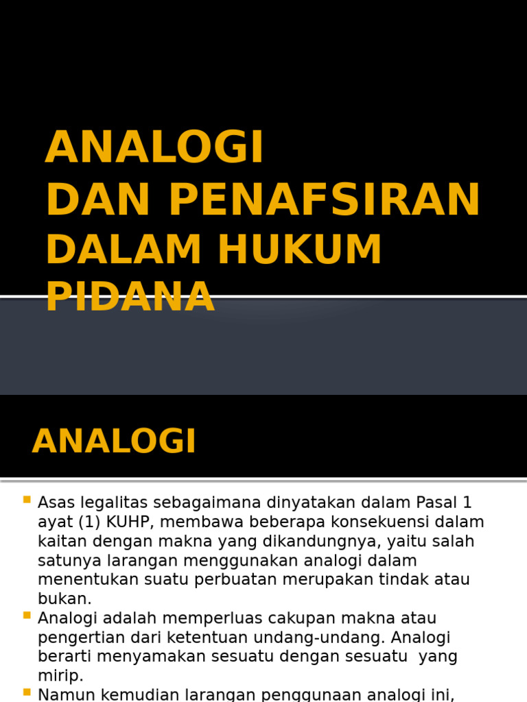 Analogi Dan Penafsiran | PDF