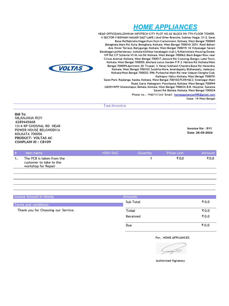 PCB Repair Bill | PDF