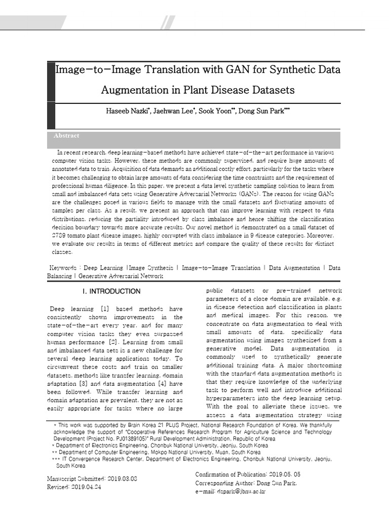 Image-to-Image Translation With GAN For Synthetic Data Augmentation in ...