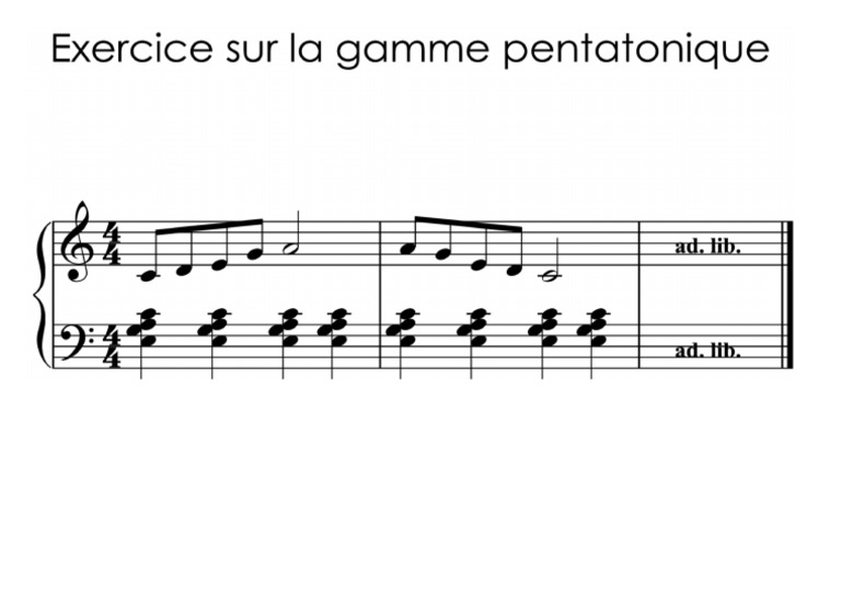 2 Exercice Sur La Gamme Pentatonique | PDF