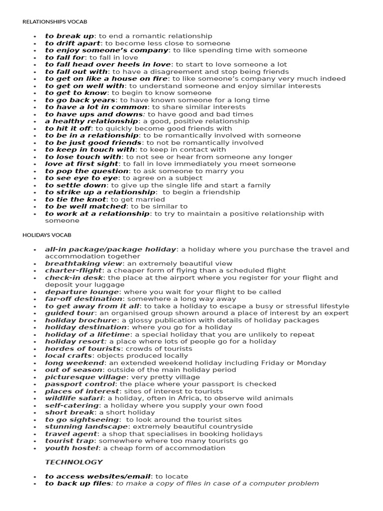 Ielts Speaking Words | PDF