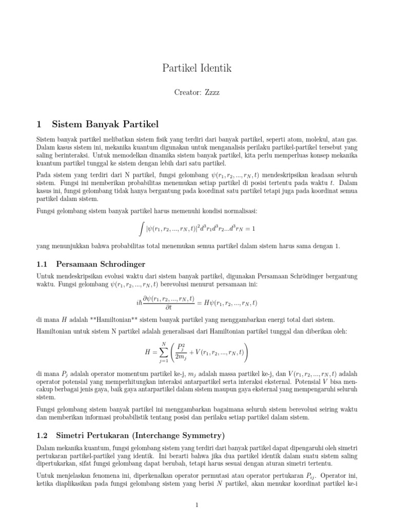 Partikel Identik | PDF