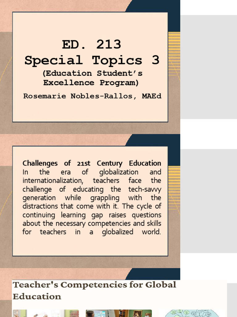 Lesson 1 The Global Teacher | PDF | Globalization | Career & Growth