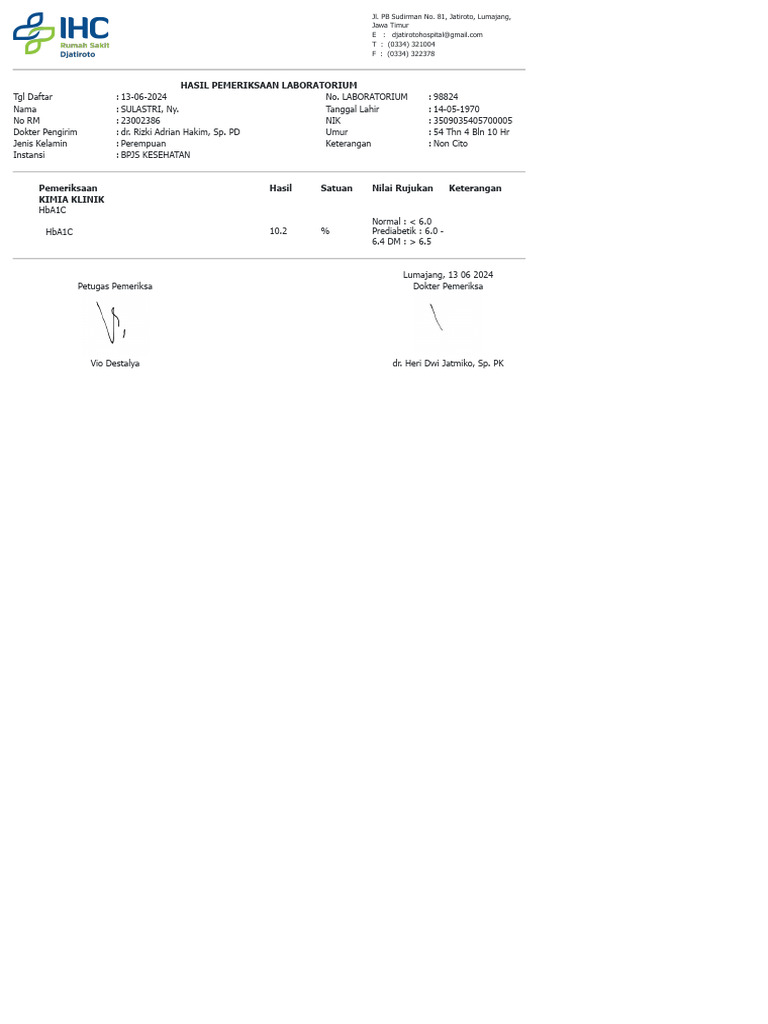 Hba1c Sulastri | PDF