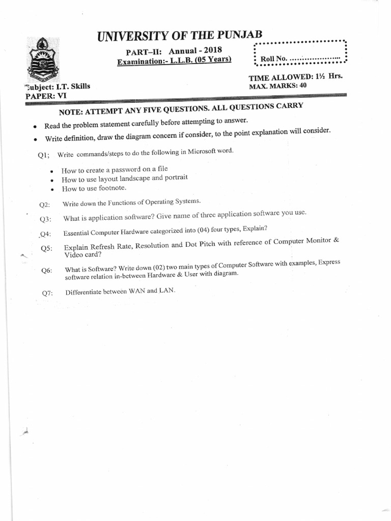 LLB Pii 5year Paper6 | PDF