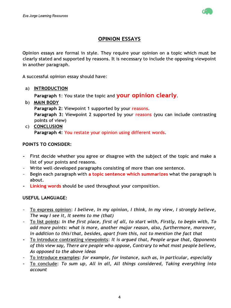 Opinion Essays | PDF