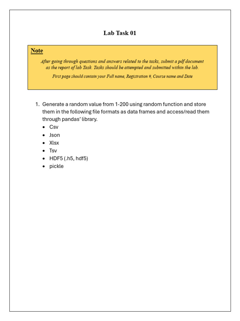 Lab Task 01 Machine Learning | PDF