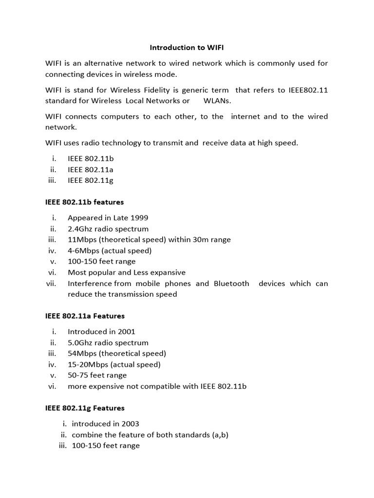 Introduction to WIFI | PDF