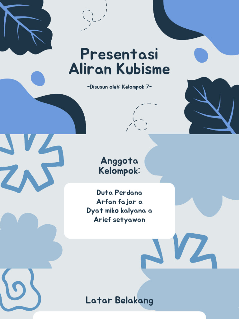 Aliran Kubisme Kelompok 7 - 20240822 - 132943 - 0000 | PDF