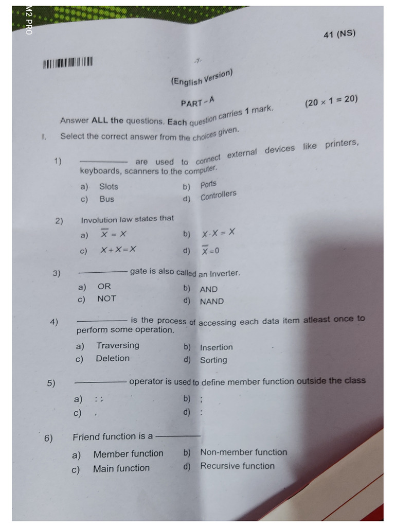 2023 Annual Question Paper | PDF