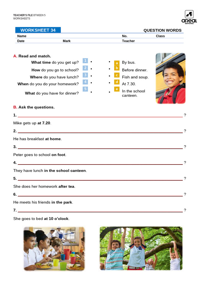 Aebtw5 w34 Question Words | PDF