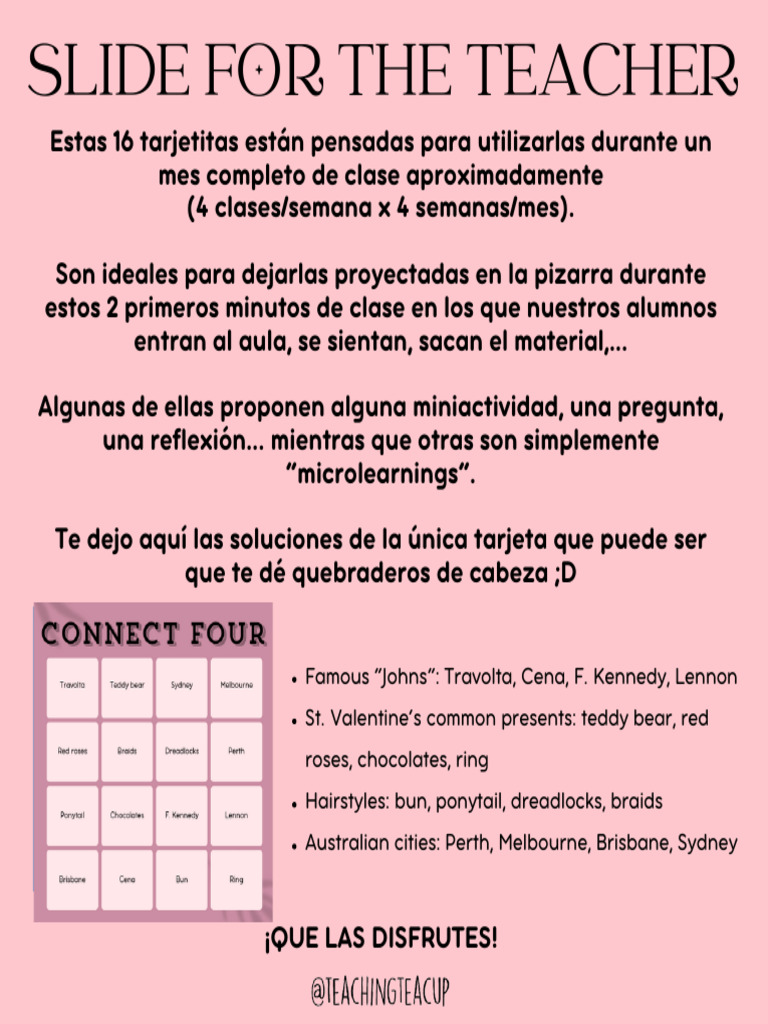 Random Bell Ringers - February Ed. @teachingteacup | PDF