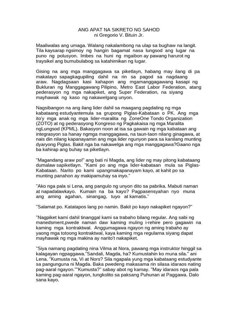 Ang Apat Na Sikreto NG Sahod | PDF