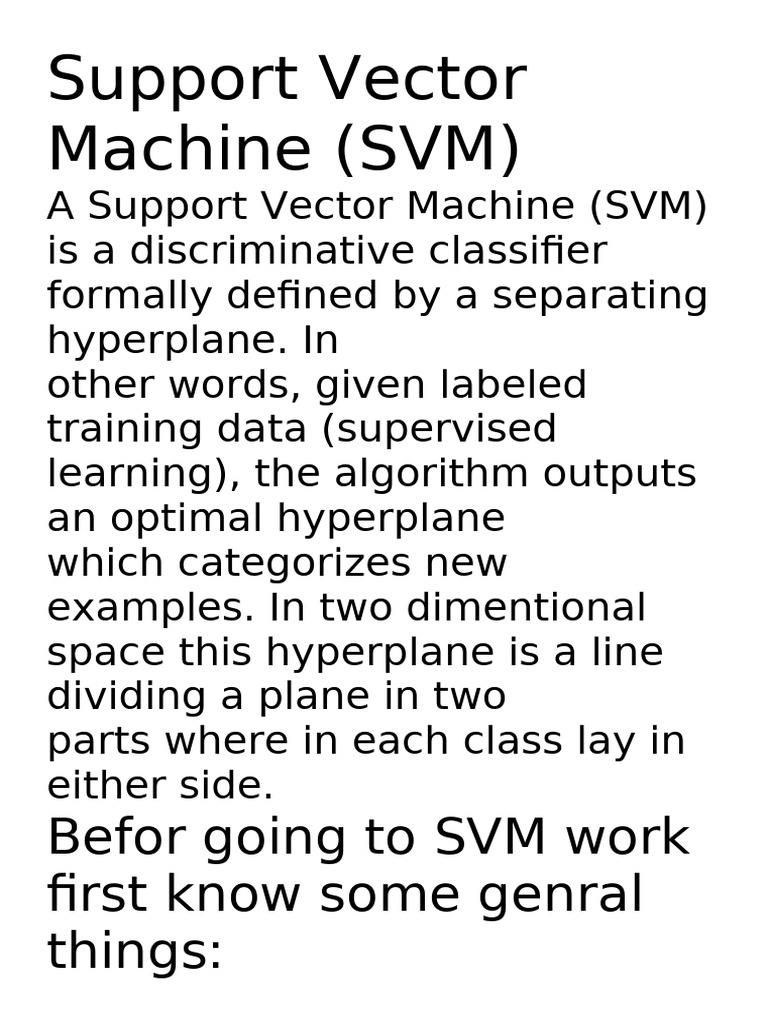 Support Vector Machine | PDF