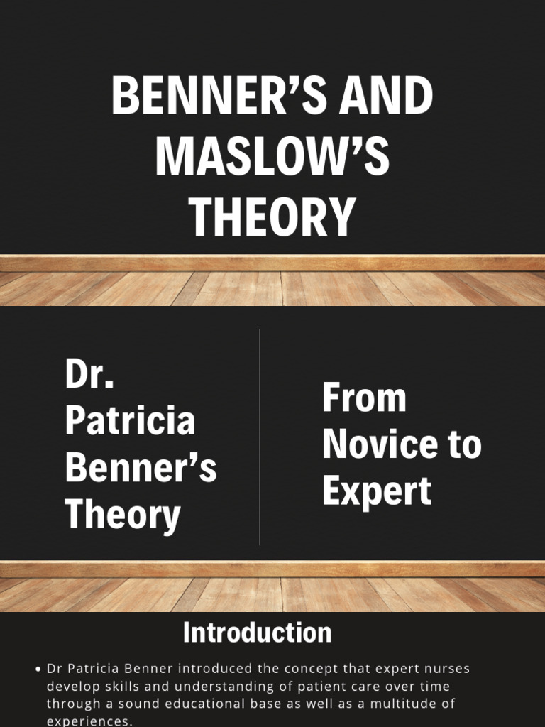 Benner and Maslow: Nursing and Motivation Theories | PDF | Self Esteem ...