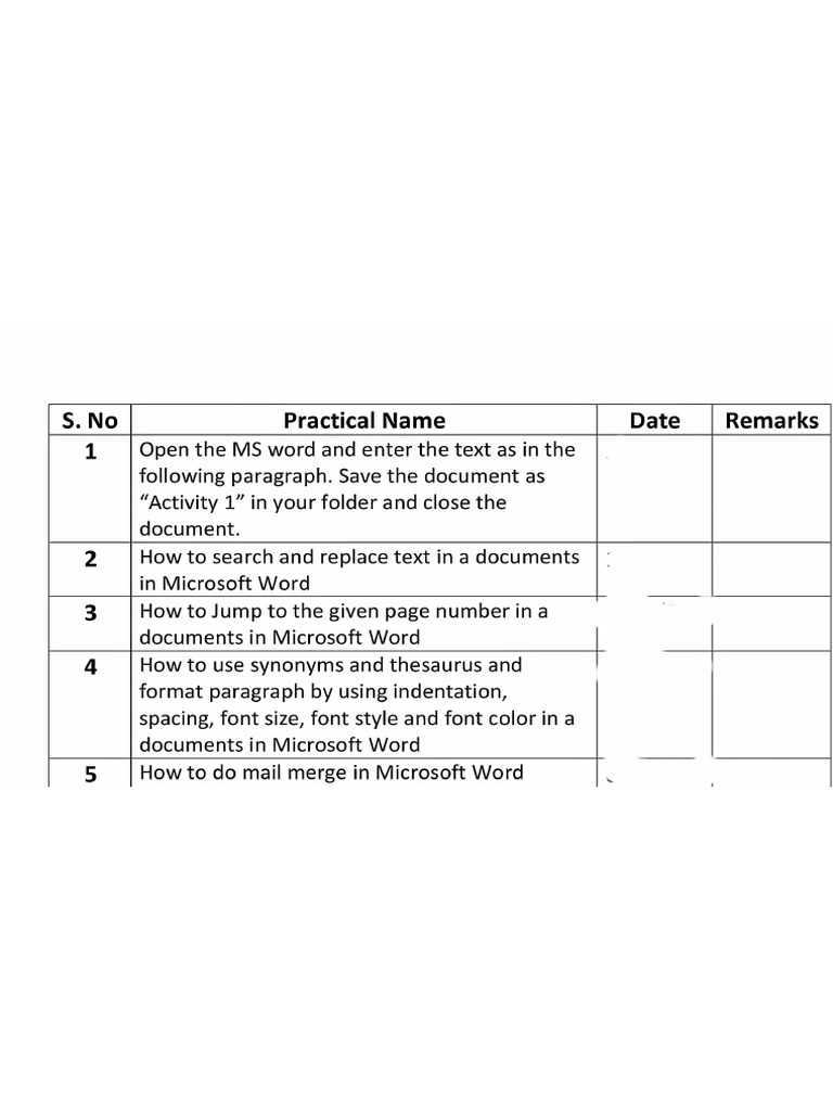 Practical Work Class 9th | PDF
