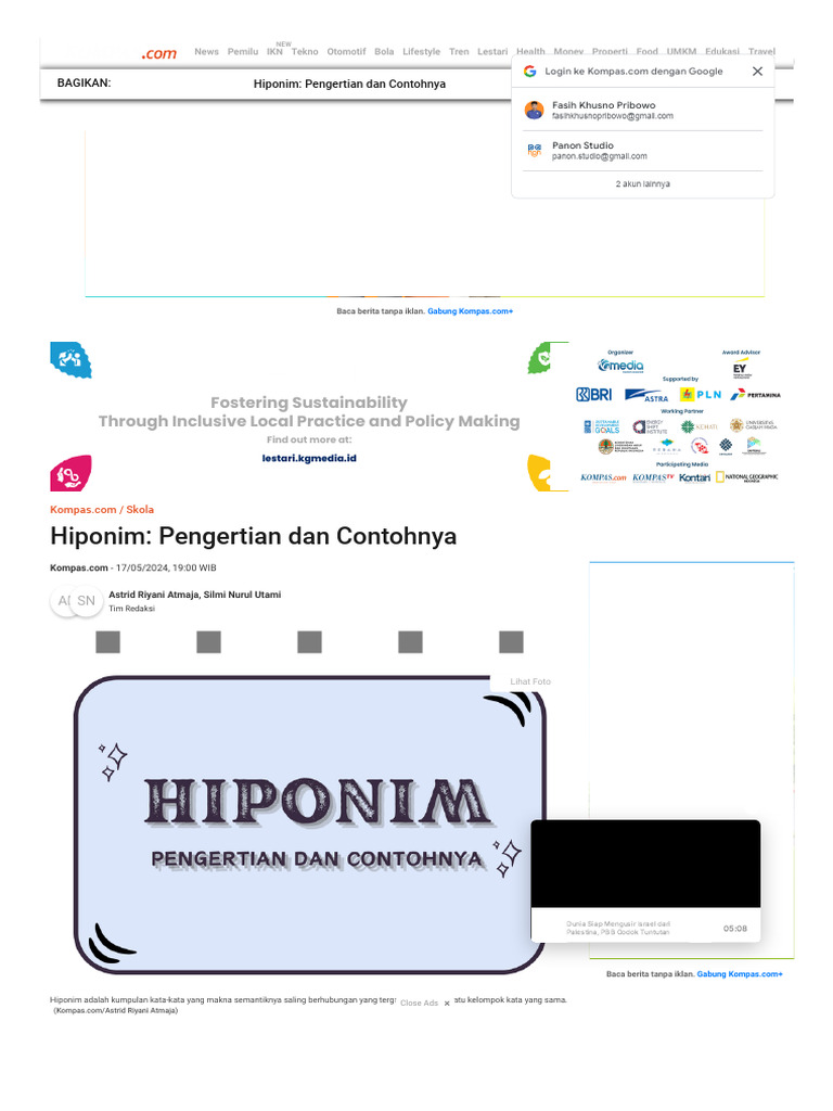 Hiponim - Pengertian Dan Contohnya | PDF