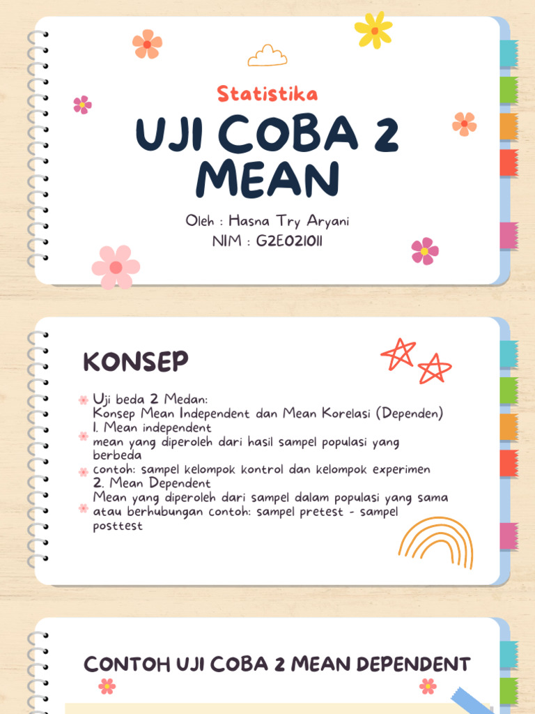 Statistika Uji Coba 2 Meano - Compressed | PDF