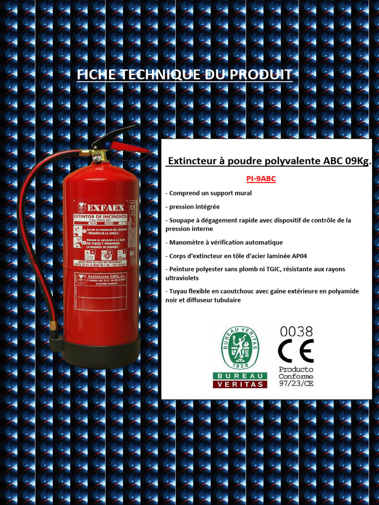 FT Extincteur À Poudre Polyvalente ABC 09Kg | PDF
