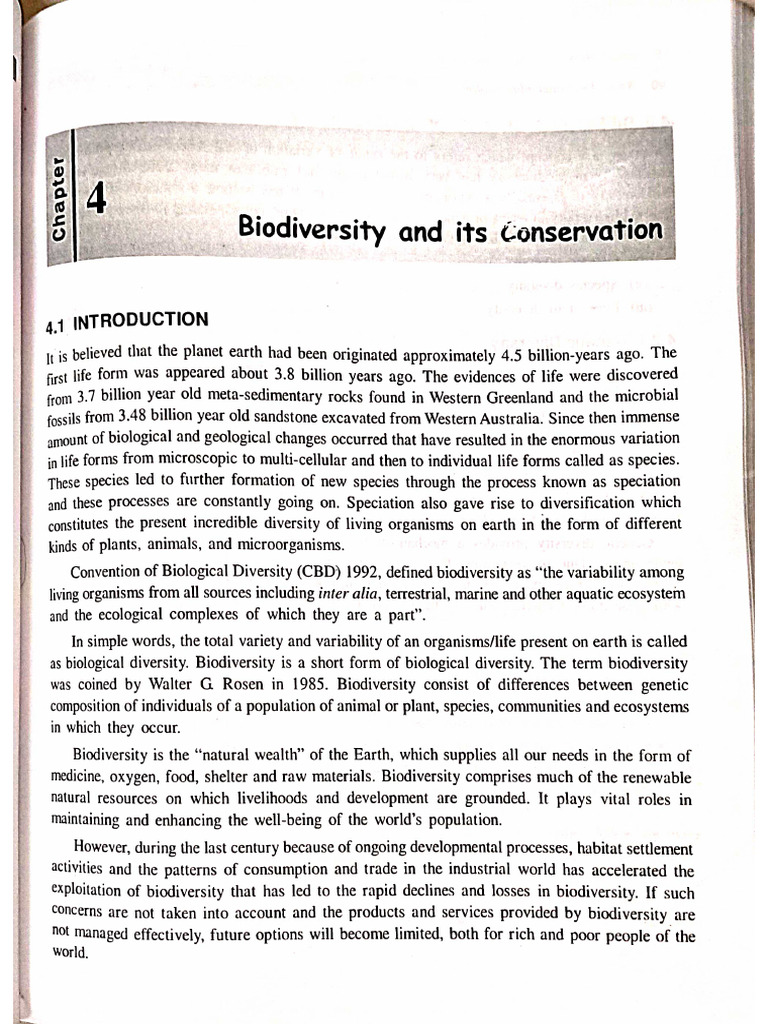 Chapter - 4 Biodiversity and Its Conservation | PDF