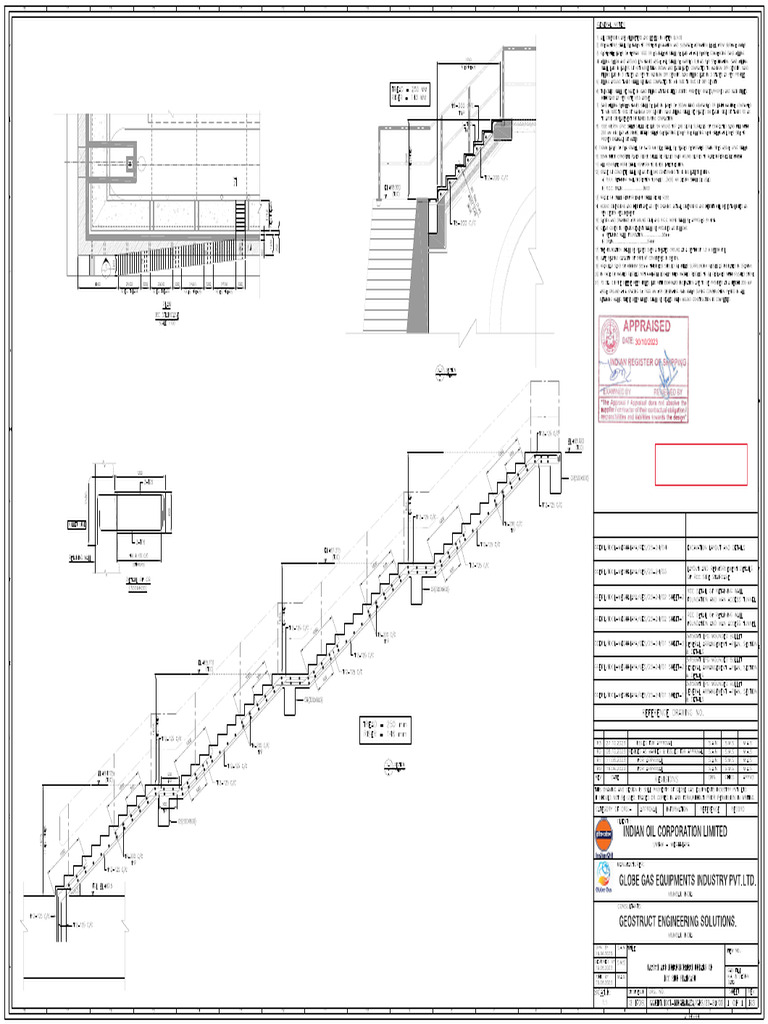 Layout and Reinf. Details of RCC Side Staircase | PDF