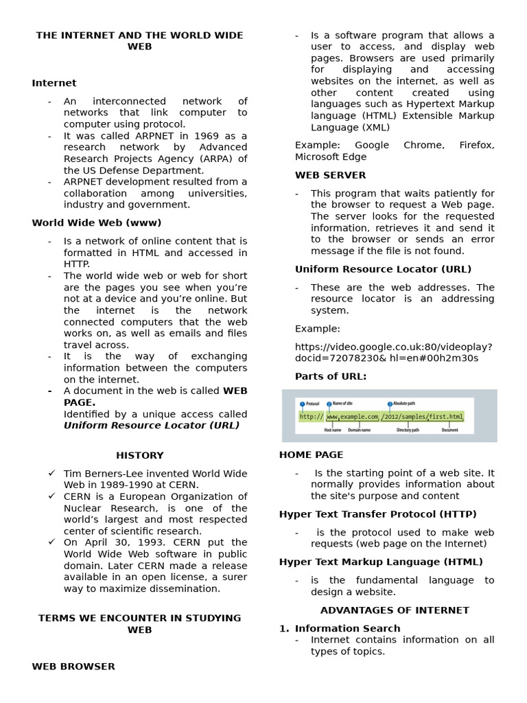 The Internet And The World Wide Web Pdf